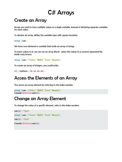 opp array practice pdf c sharp programming language language integrated query