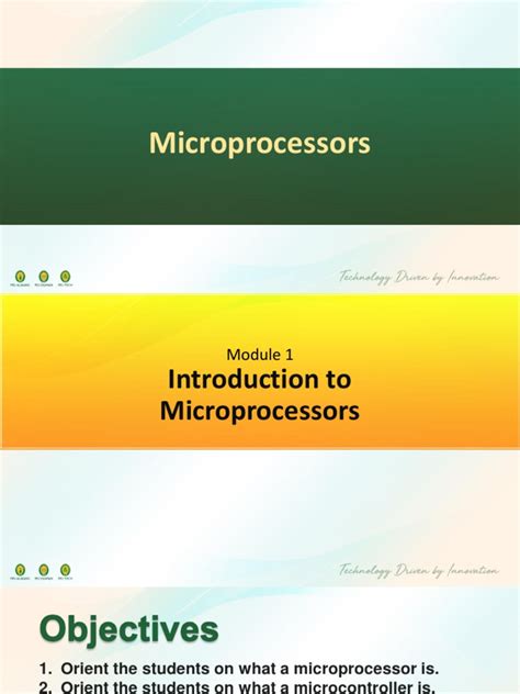 module 01 introduction to microprocessors pdf central processing unit microprocessor