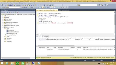 SQL Server DBA Tutorial 125 How To Get The Detail Of A Job Failure In