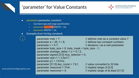 course systemverilog design 2 l2 2 using parameters in systemverilog design coding youtube