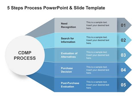 5 Steps Process PowerPoint Slide Template