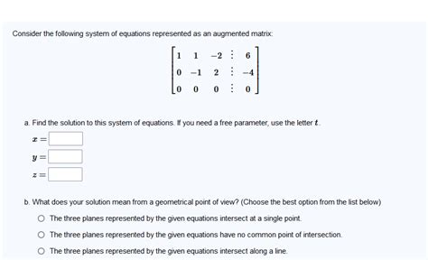 solved consider the following row reduced matrix [