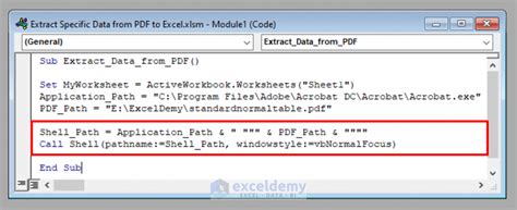 how to extract specific data from pdf to excel using vba exceldemy
