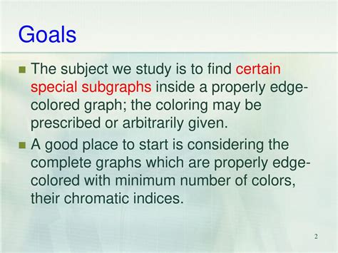 multicolored subgraphs in properly edge colored graphs ppt download