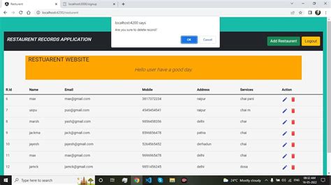 Angular Delete Confirmation Popup Dialog With Delete Sucessfully Alert