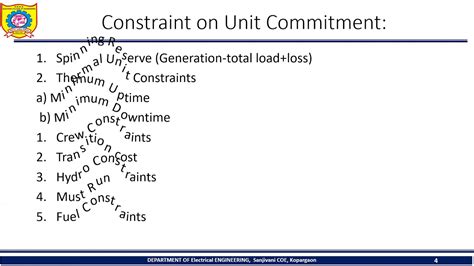 unit commitment constraints youtube