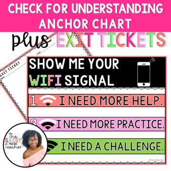 Check For Understanding Anchor Chart And Exit Ticket Template TPT