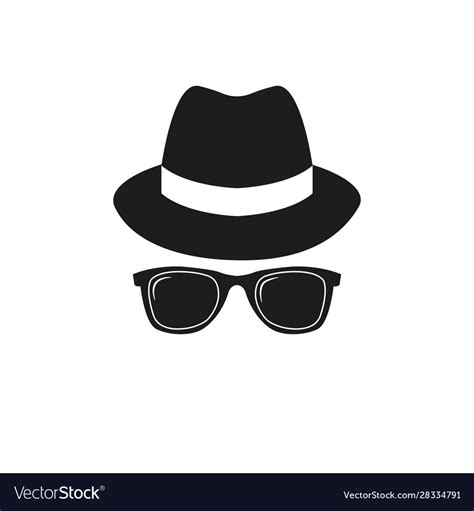 Hat And Glasses Icon Royalty Free Vector Image