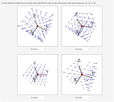 solved 1 point determine whether the curl of each