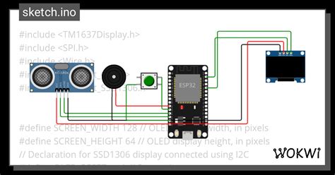 wokwi simulation for push up counter with oled display and a reset button copy wokwi esp32