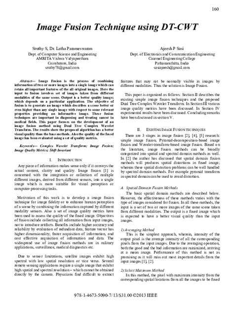 pdf image fusion technique using dt cwt ashwini raorane