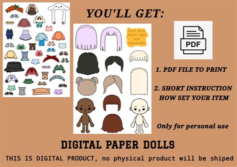 Color Toca Boca Paper Doll And Clothes Toca Boca Pape