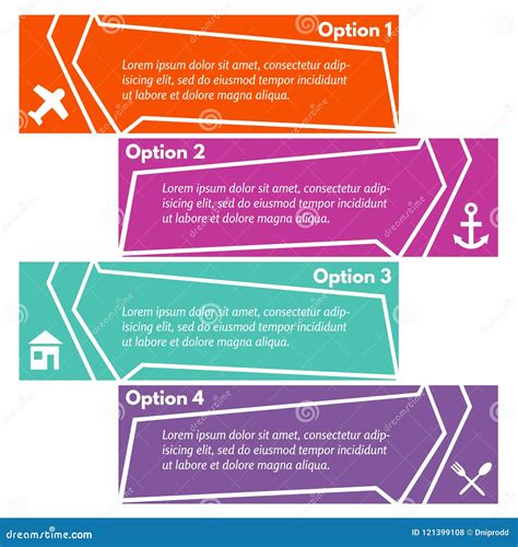 Four Elements Of Infographic Design With Icons Stock Vector