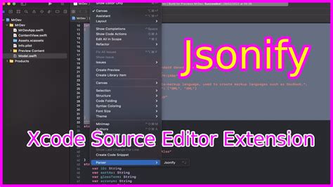 Xcode Source Editor Extension Generate Swift Struct From JSON String