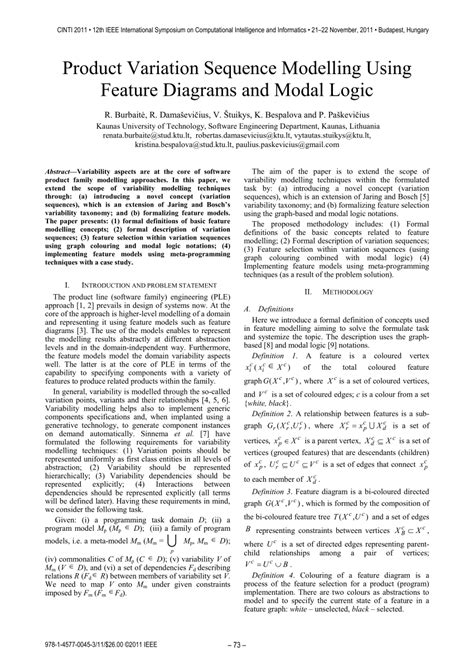 pdf product variation sequence modelling using feature diagrams and modal logic