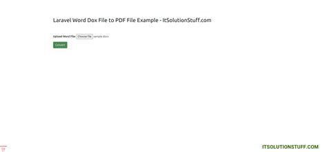 How To Convert Word Docx To PDF In Laravel ItSolutionStuff