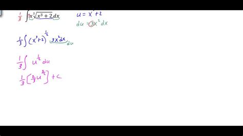integration by substitution examples 1 youtube