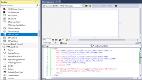 getting started with uwp pivot chart control syncfusion