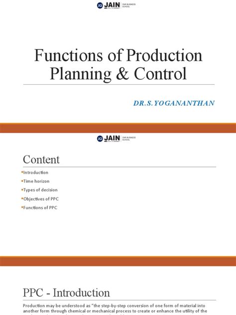 functions of ppc unit 2 pdf business economies