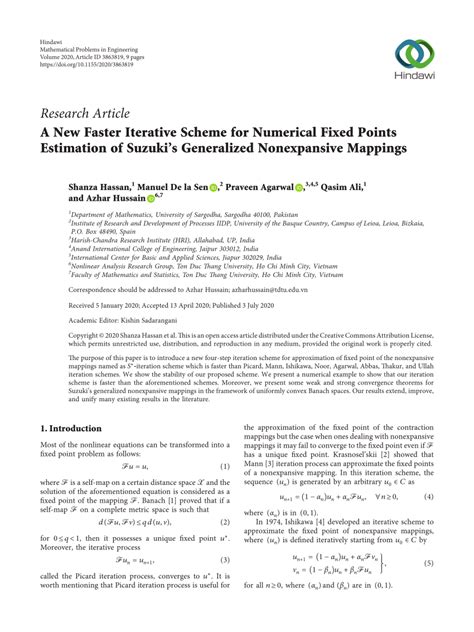 pdf a new faster iterative scheme for numerical fixed points estimation of suzuki s
