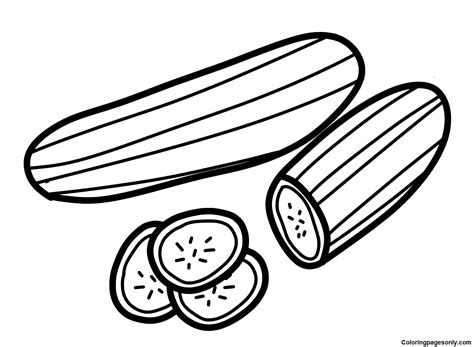 Cucumber Coloring Pages Printable For Free Download