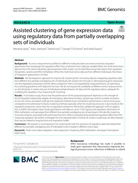 pdf assisted clustering of gene expression data using regulatory data from partially