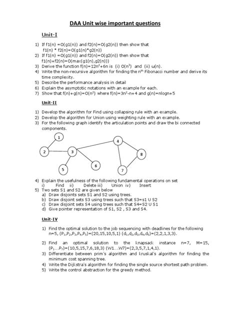 daa unit wise importtant questions pdf mathematical relations theoretical computer science