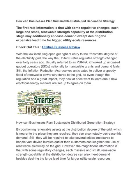 ppt how can businesses plan sustainable distributed generation strategy powerpoint
