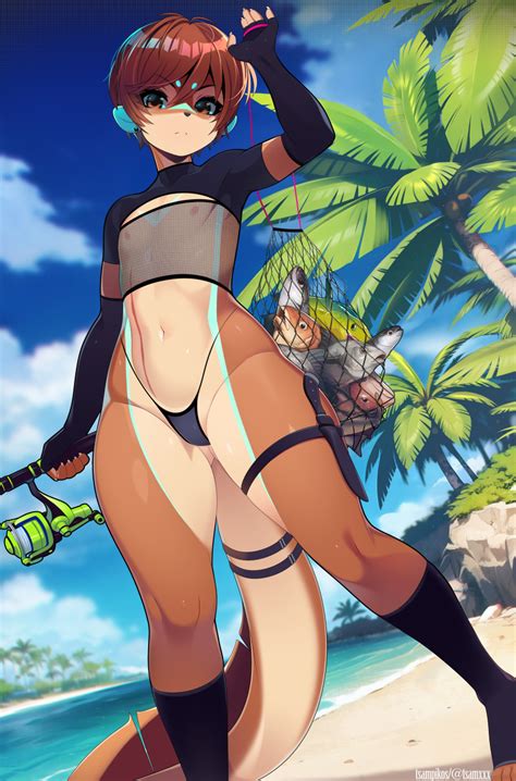 Rule 34 Anthro Anthro Only Beach Black Clothing Black Elbow Gloves Body Markings Brown Body