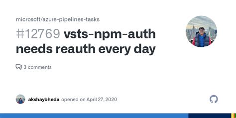 Vsts Npm Auth Needs Reauth Every Day Issue 12769 Microsoft Azure