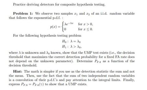 practice deriving detectors for composite hypothesis