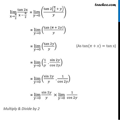 ex 12 1 22 lim x pi 2 tan 2x x pi 2 chapter 13 class 11