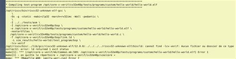 Compilation Of Test Program For Cv32e40p And Verilator Issue 1078
