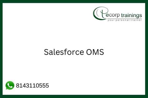 Salesforce Order Management System OMS Training Hyderabad India