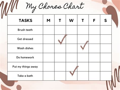 Free Printable Chore Chart Template