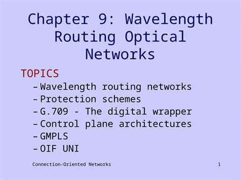 ppt chapter9 wavelength routing optical networks dokumen tips