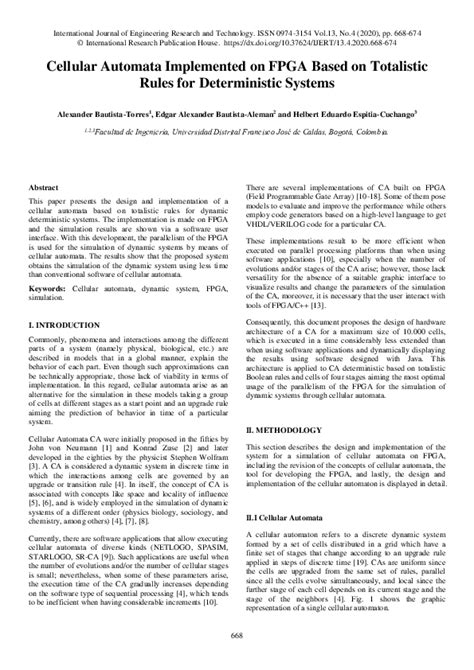 pdf cellular automata implemented on fpga based on totalistic rules for deterministic systems