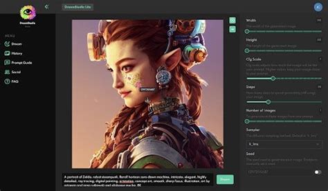 DreamStudio Stable Diffusions AI Art Web App Tool Built In