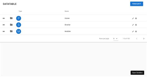 Vuetify Datatable Codesandbox
