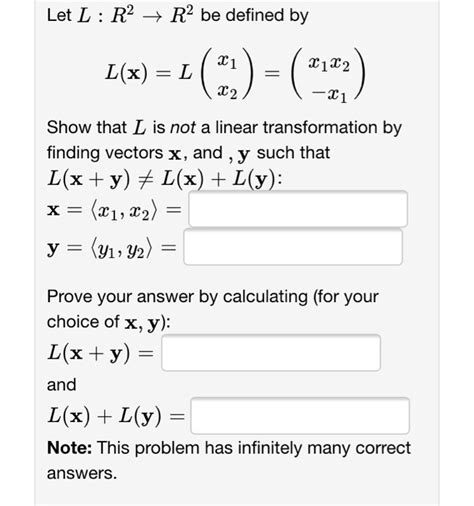 solved let l r 2 rightarrow r 2 be defined by l x l x 1