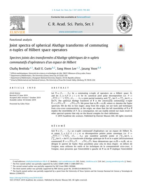 pdf joint spectra of spherical aluthge transforms of commuting n tuples of hilbert space operators