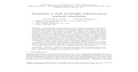 full multiple inheritance virtual machinewith multiple inheritance static typing and dynamic