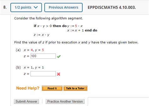 solved 1 2 points v previous answers eppdiscmath5 4 10 003