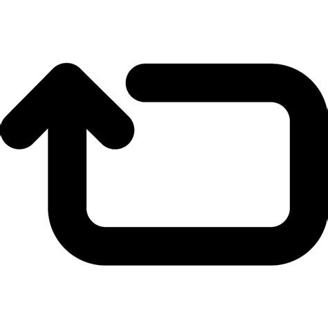 Rotating Clockwise Rectangular Rounded Arrow Vector SVG Icon SVG Repo