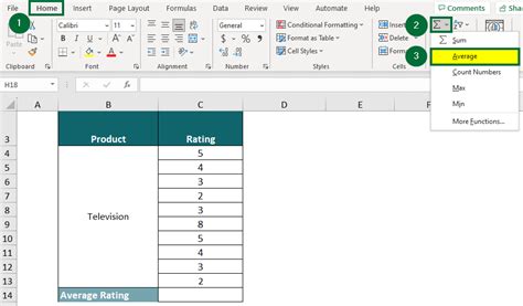 4 easy methods to calculate average rating in excel educba