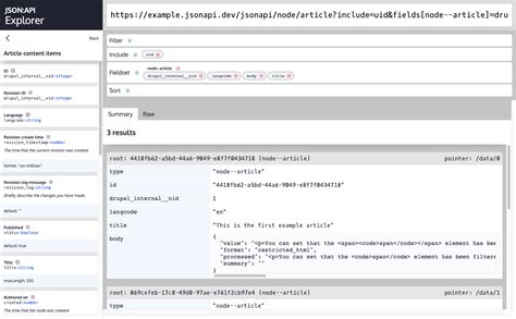 json api explorer