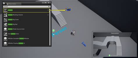 using a static camera unreal engine documentation