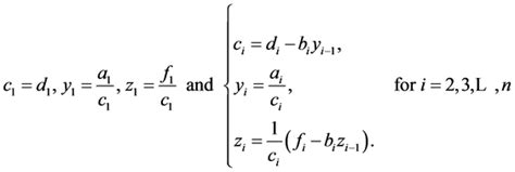 algorithms for solving linear systems of equations of tridiagonal type via transformations