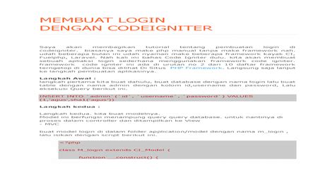 pdf membuat login dengan codeigniter dokumen tips