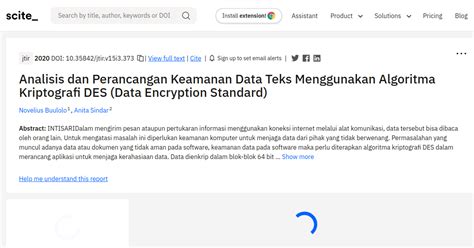 [citation report] analisis dan perancangan keamanan data teks menggunakan algoritma kriptografi